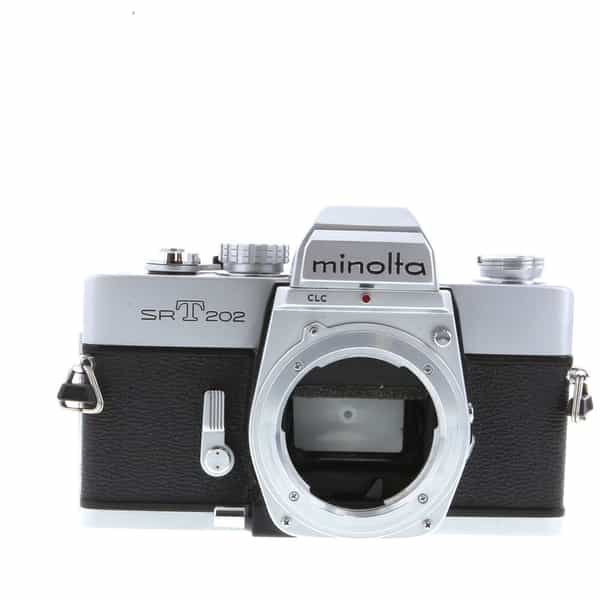 Minolta SRT 202 35mm Camera Body, Chrome (Version 1 with FP, & X Sync ...