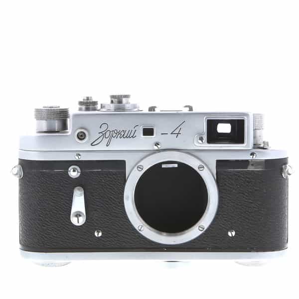 KMZ Zorki 4 35mm Rangefinder Camera Body, Chrome (Cyrillic ZOPKUU-4)