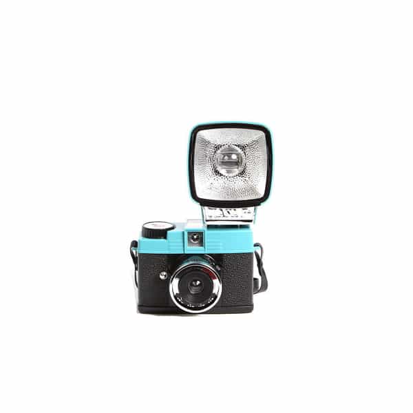 Lomography Diana Mini 35mm Camera, Teal/Black with F+ Flash at KEH Camera